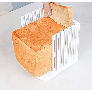 Bread Slicer&Bread Knife Hovico Bread/Bake/Bread Slicer Cutter, Compact Foldable Bread Sandwich Toast Bread Slicer,Simple,Easy to Clean,Safe Materials,Mold,Handy