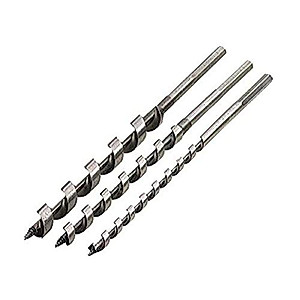 Irwin 49999 3 Piece 1/4-Inch, 3/8-Inch, and 1/2-Inch Solid Center Auger Bit Assortment