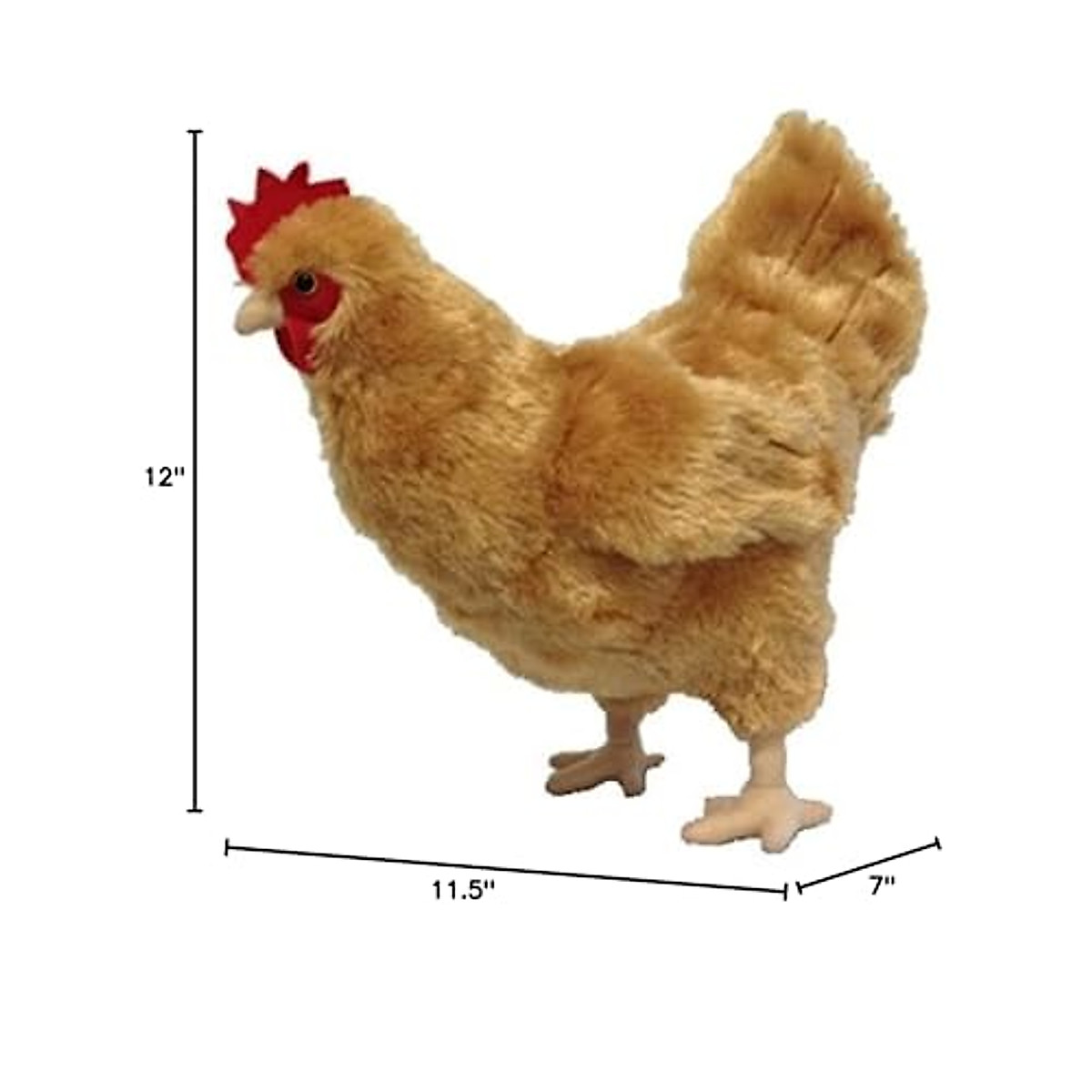 Adore 12" Standing Buffy The Hen Chicken Plush Stuffed Animal Toy