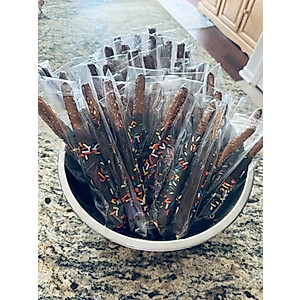 COOLAKE Pretzel Bags 2x9.8 Inch 200 Pcs, Clear Self Sealing Cellophane Bags, Pretzel Rods Individual Bags, Self Adhesive Sealing Treat Bags, for Chocolate, Bakery, Cookies,Candies