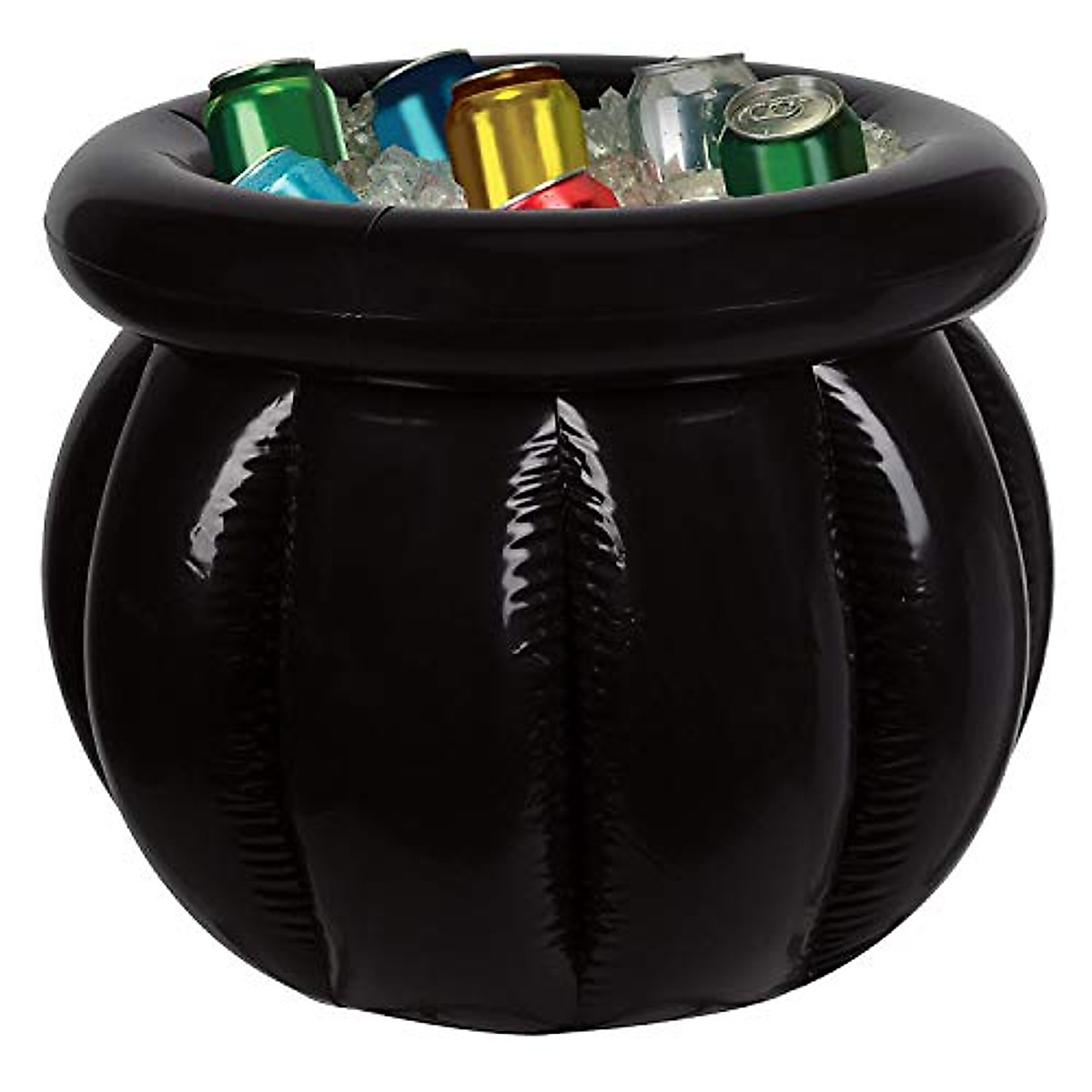 Beistle Inflatable Cauldron Cooler, 18” x 22”, Holds approx. 48 12 oz. Cans - Drink Cooler, Inflatable Cooler for Parties, Drink Containers for Parties, Beverage Cooler, Spooky Decor, Halloween Cooler