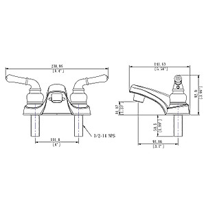 Pacific Bay Lynden Bathroom Sink Faucet - Metallic Plating Over Lightweight ABS Plastic (Chrome)
