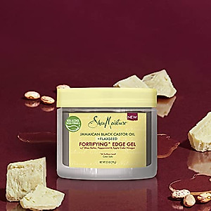 SheaMoisture Styling Black Edge Control Gel For Curly Hair Jamaican Black Castor Oil and Flaxseed Paraben-Free Anti-Frizz Hair Gel 3.5 oz