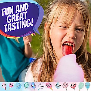 Lupy Lups! Sugar Mix Kit Floss Sugar With 3 count -14.10 oz Plastics Jars of Blue Raspberry, Purple Grape & Pink Cherry- Create Delicious Fluffy Cotton Candy - Cotton Candy also floats atop beverages! (Sugar Mix)