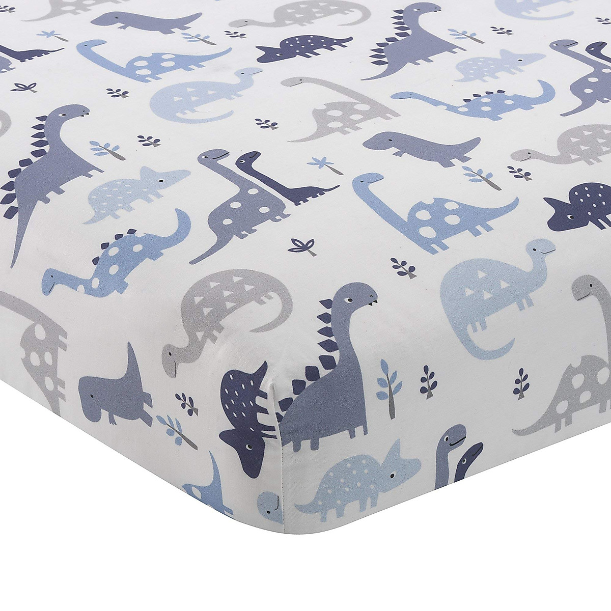 Bedtime Originals Roar Dinosaur 3 Piece Crib Bedding Set, Blue/Gray, ‎44x1x35 Inch