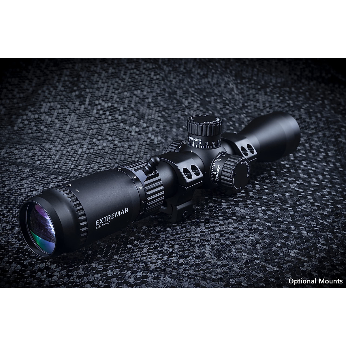 Viiko Long Eye Relief Scope 1.5-7x42 Half Mildot Illuminated Reticle 7.8’ Eye Relief Fits Mosin 1891/30 M39 M44 Huge Eye Box Switch Viewer