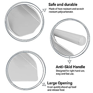 Commercial French Fries Shovel Handle Fry Bagger Scoop Chips Scoop with Right Handle Popcorn Scooper and Dredge Bundle Food Spatula Kitchen Utensils