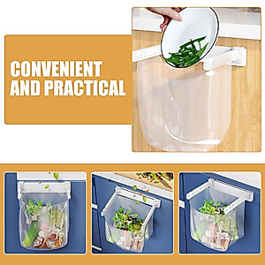 Cabilock Waste Bag Holders Hanging Trash Bag Holder Foldable Plastic Garbage Bag Holder Kitchen Towel Rail Rack for Kitchen Cabinet Door Cupboard Trash Bag Hanging Rack