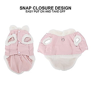 Shanrya Pet Clothes, Easy Put on and Take Off D‑ Buckle Pet Sweater Coat for Indoor for Sleeping Time for Outdoor for Winter and Autumn(L)