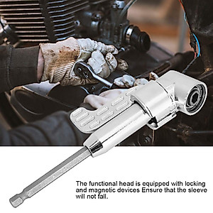 105 Degree Right Angle Drill Adapter Turn Screwdriver Drill Socket Adapter with Quick Connect Handle for All Electric Drills and Socket Wrenches