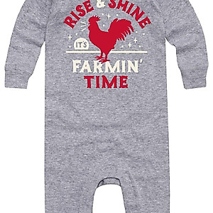 Country Casuals Rise And Shine - Baby Long Legged Bodysuit - Size 6 Months