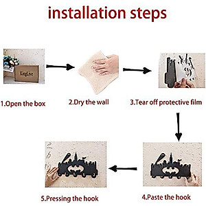 Musical Instrument Drum kit Key Hook Wall Door Clothes Coat Hat Hanger Key Holder with 5 Hooks Strong Adhesive Sticker Wood Hook,Drummer Gift,Brithday Gift.