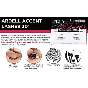 Ardell Accent Lashes, Black [301] 1 Pair