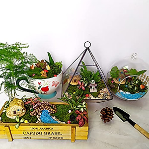 BEZALEL Miniature Fairy Garden Supplies Kit - Fairy Garden Miniatures with Miniature Animals Houses, Bridge for Yard Bonsai, Micro Landscape - Mini Fairy Garden Accessories Outdoor Decor