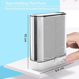 Dental Floss Holder 2 Boxes, Automatic Pop Up Flossers Dispenser, Tasteless Flosser, Hygienic Neat，Total 176PCS Professional Teeth Clean Flossers,Suitable for Home and Office