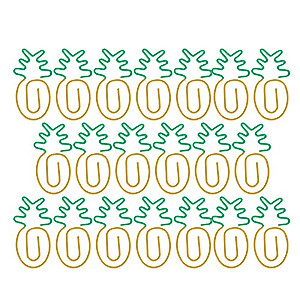20Pcs Paper Clips, 2 Color Pineapple Shaped Bookmarks Planner Clip Pin Durable and Rustproof Bookmark File Classification Clips Office Supplies School Gifts
