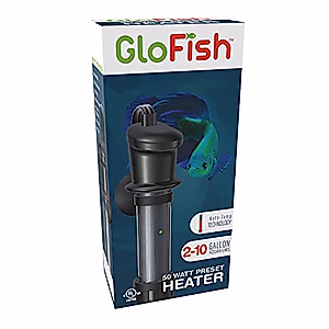 GloFish Submersible Heater 50 Watts, for Aquariums Up to 10 Gallons, UL Listed,BLACK