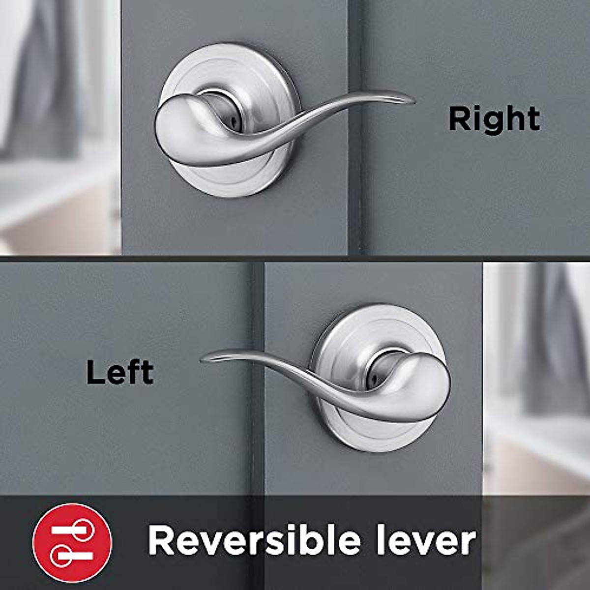 Kwikset Tustin Hall/Closet Lever with Microban Antimicrobial Protection in Satin Nickel