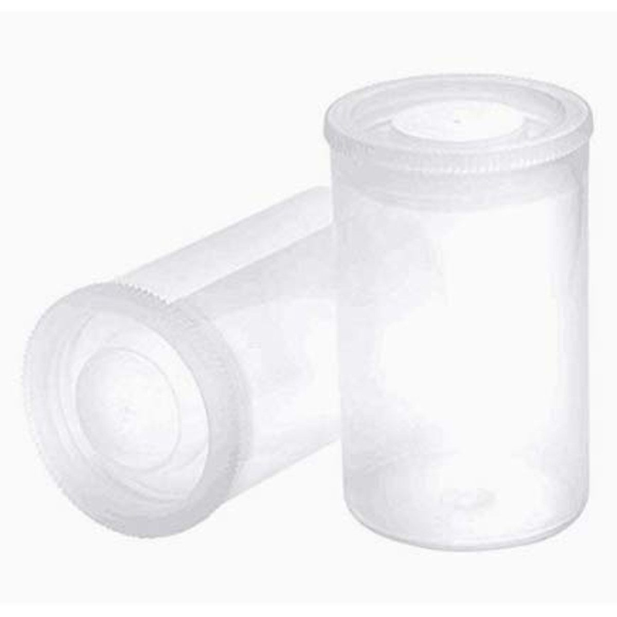 20 PCS Clear Plastic Film Canisters with Lids，35mm CaliberEmpty Camera Reel Containers,Storing of Small Personal and Household Items,Pills, Film, Keys, Coins, Art Beads and More Storage Containers