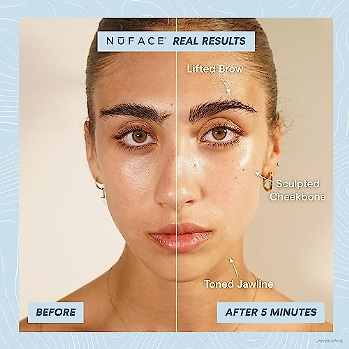 NuFACE Mini+ Starter Kit – Petite Facial Toning Device with Aqua Gel Activator 1.69 Oz, Silk Crème Activator 0.5 Oz + Clean Sweep Applicator Brush - Sandy Rose