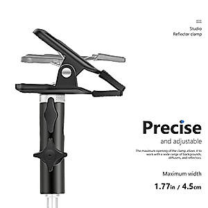 Neewer 2 PCS Photo Studio Heavy Duty Metal Clamp Holder with 5/8" Light Stand Attachment for Reflector