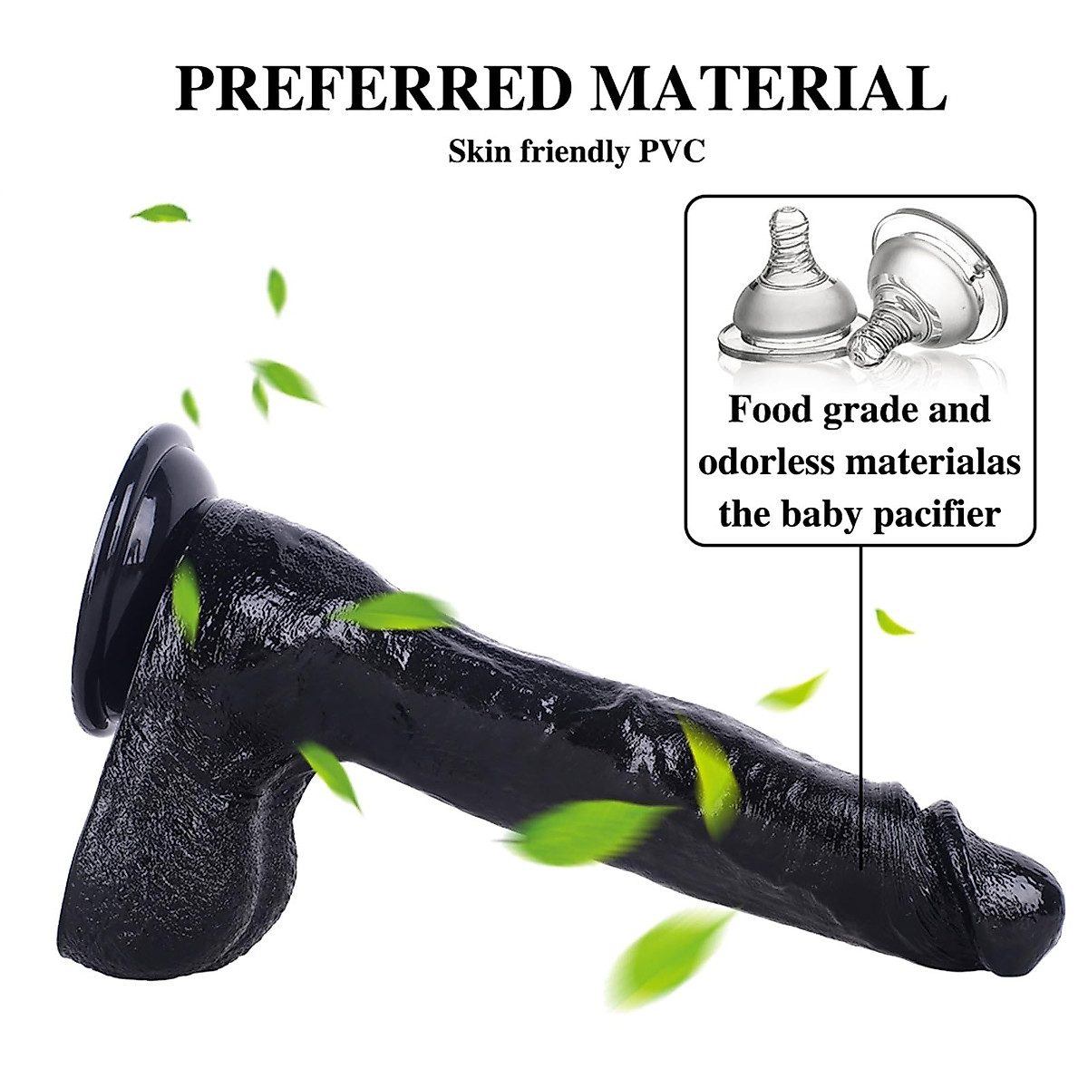 Dildo Realistic Huge Silicone Dildo with Powerful Suction Cup for Hands-Free Play, Realistic Penis for G-Spot Stimulation Dildo Anal Sex Toy