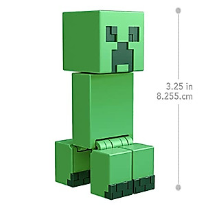 Minecraft Creeper Action Figure, 3.25-in, with 1 Build-a-Portal Piece & 1 Accessory, Building Toy Inspired by Video Game, Collectible Gift for Fans & Kids Ages 6 Years & Older
