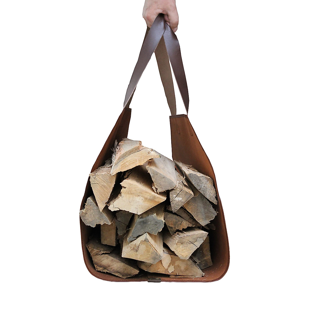 Andean Leather - Leather Firewood Carrier, Log Carrier for Firewood, Firewood Bag