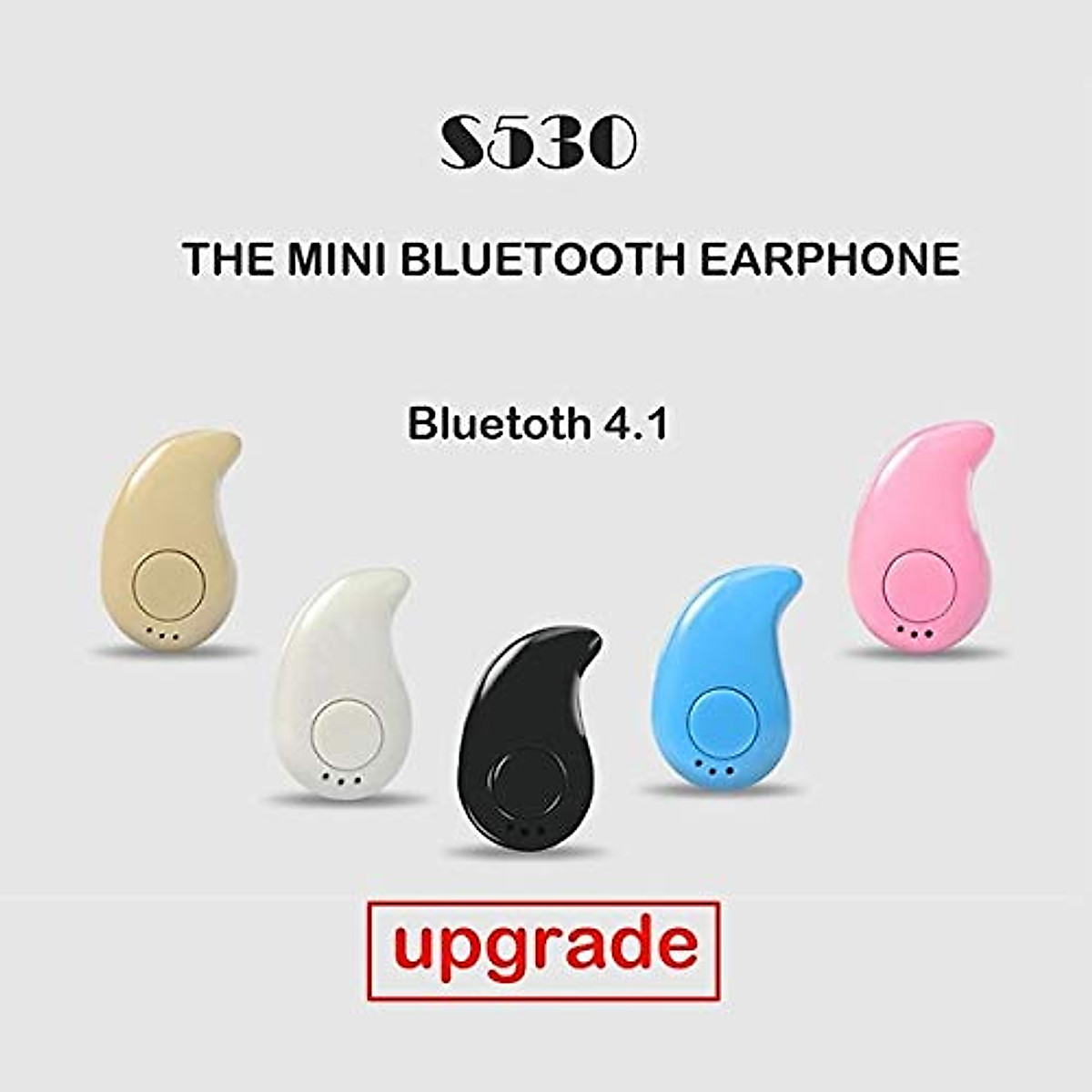 HOVTOIL Mini Headset Mini Wireless Bluetooth V4.1 Sport Earphone Headset Headphone Compatible with Phone PC High Performance Easy to Use Golden