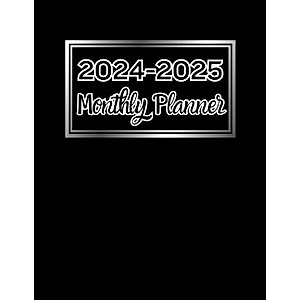 2024-2025 Monthly Planner: Two year Schedule Organizer with Federal Holidays and Inspirational Quotes (January 2024 Through December 2025) | Minimalist Black Cover