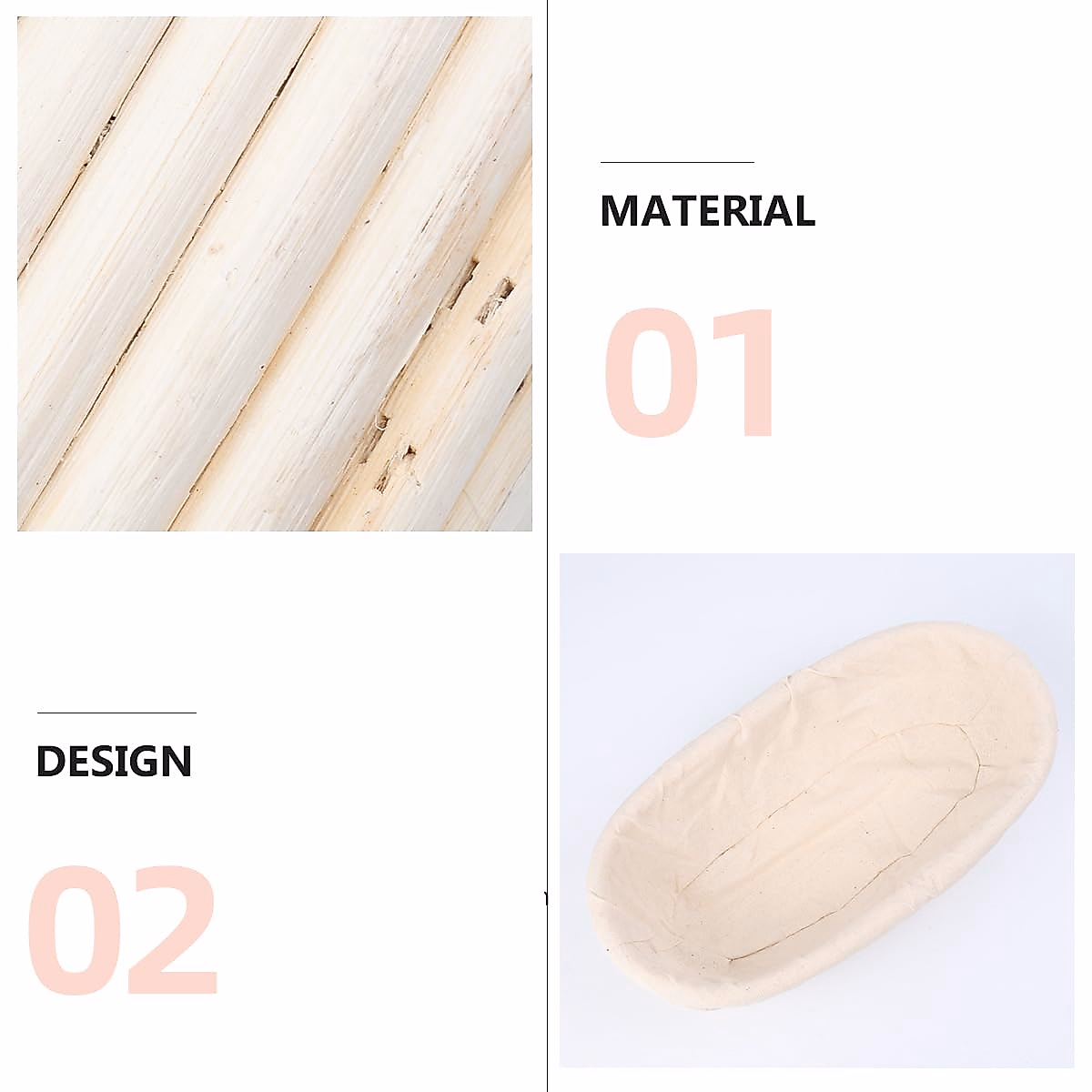 Bread Proofing Basket Oval Shaped: Basket Sourdough Proofing Baskets Oval Proofing Bowls with Liners for Professional Home Artisan Sourdough Bread Baking Supplies