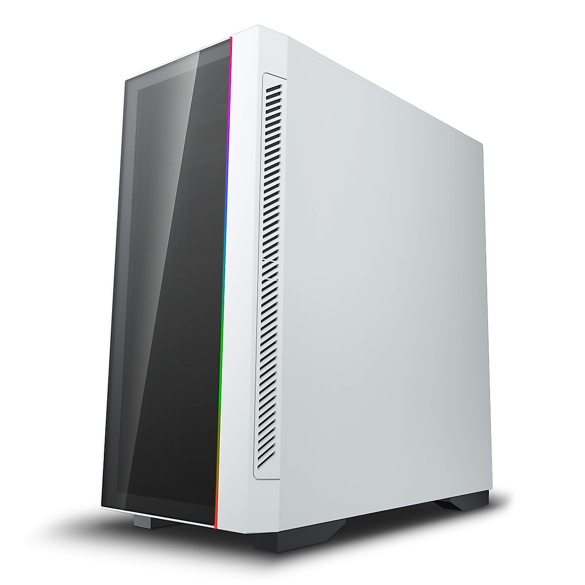DeepCool MATREXX 55 V3 ADD-RGB WH 3F Mid-Tower ATX Case, E-ATX Support, Tempered Glass Panels, Three Included ARGB Fans, Motherboard Sync and Front I/O RGB Control, White