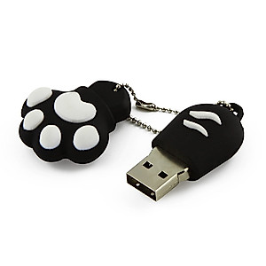 Usbkingdom 32GB USB 2.0 Flash Drive Cute Animal Cat Paw Shape Pen Drive Thumb Drives Jump Drive Memory Stick Pendrive Flash Disk (Black)