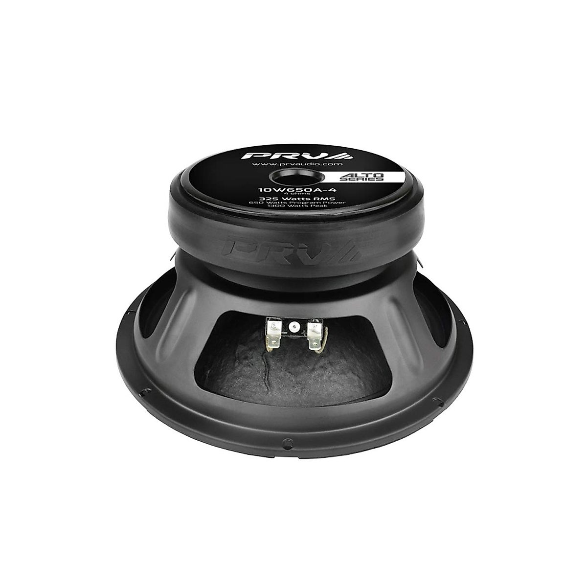 PRV AUDIO 10 Inch Woofer 10W650A-4 650 Watts Program Power, 4 Ohm, 2.5 in Voice Coil, 325 Watts RMS Pro Audio Speaker (Single)