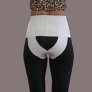 Femme Jock Pelvic Orthotic Support Belt - Uterus Support Girdle for Women’s Prolapsed or Dropped Bladder | Vulvar Varicosities | Postpartum Recovery | Symphysis Pubis | Dysfunction Pain - High Waist Model White (Small)