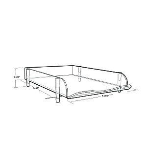 Azar Displays 255010 Stackable Letter Tray Desk Organizer, 4-Pack