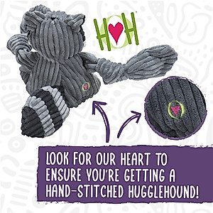 HuggleHounds Knottie Plush Dog Toy - Dog Stuffed Animal Toy, Puppy Toys, Squeaky Dog Toy for Small, Medium & Large Dogs, Durable Plush to Keep Them Busy - Dillie Duck, Large