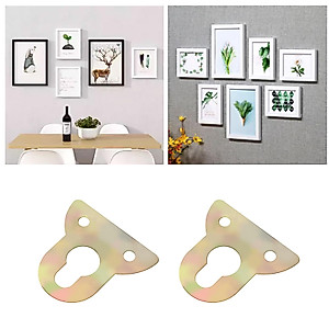 eMagTech 100Pcs Photo Frame Hanging Plate Mirror Picture Holders Metal Hidden Mirror Clip Holders Accessories for Slotted Mirrors Glass Panels Picture Frames