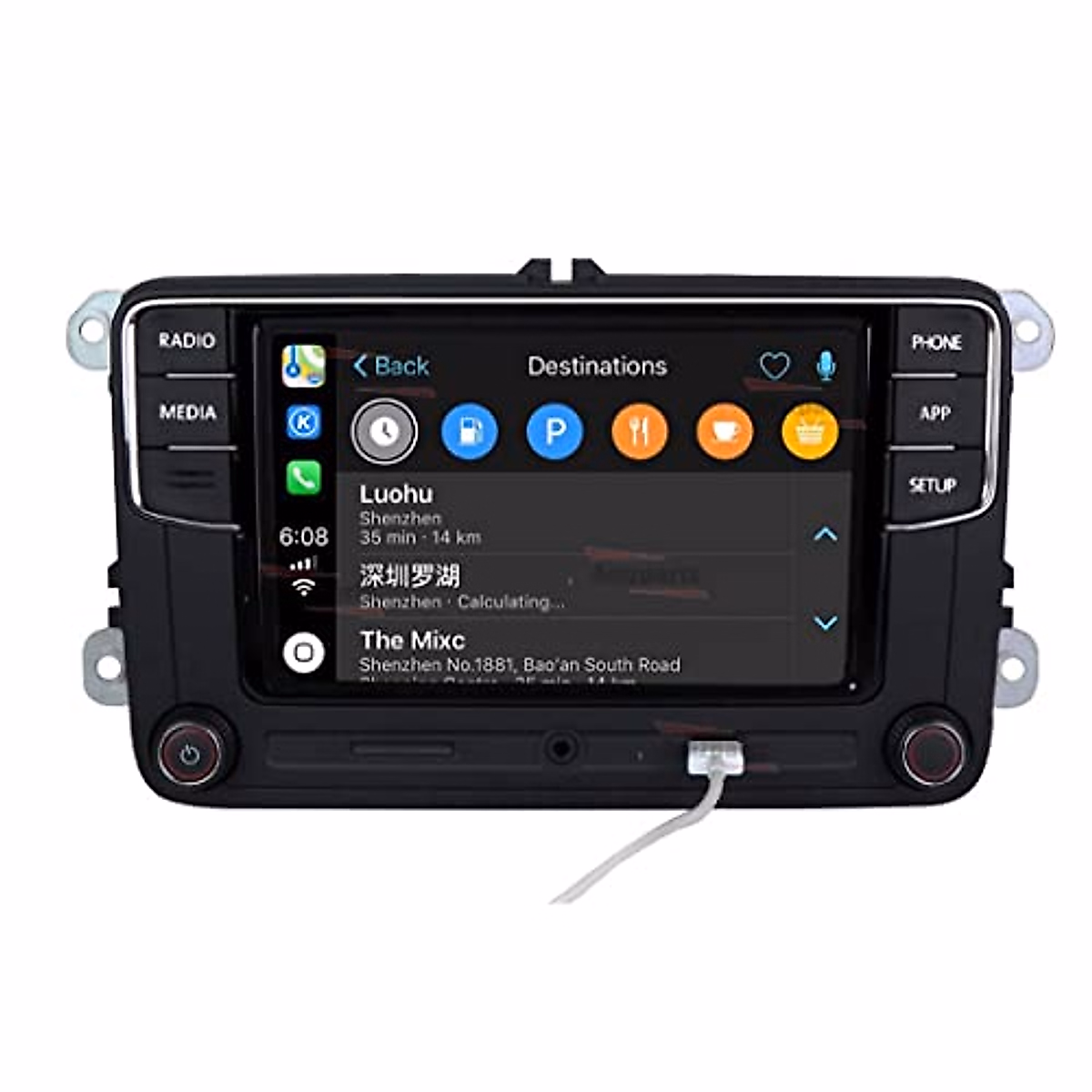 Amzparts RCD330 Carplay MIB Car Radio Replacement for Golf 5 6 MK5 MK6 Tiguan CC Polo Passat 6RD 035 187B