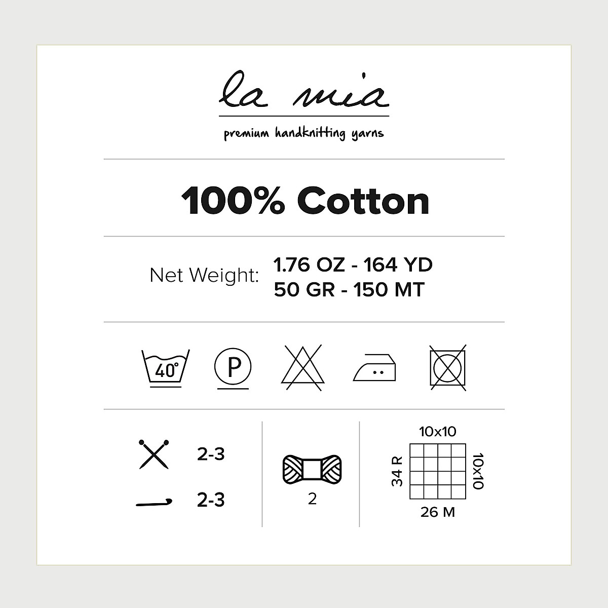 La Mia Lux Mercerized Cotton, 5 Ball (Pack), Total 8.8 Oz. 100% Cotton, Each 1.76 Oz (50g) / 150 Yrds (164 m), 2 :Fine-Sport Orange - 194