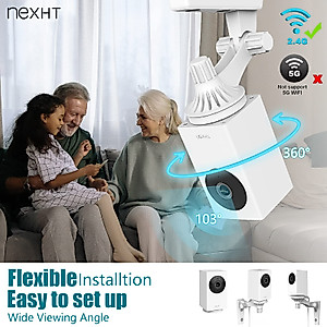 NexHT 1080P Pan/Tilt/Zoom Indoor Smart Camera Wi-Fi Viewing for Baby, Elderly, Pet, with Night Vision, Motion Detection and 2-Way Audio (86336), White, 3.36 x 1.92 x 1.86 inches