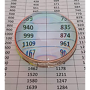 Vintage Solid Brass Desk Magnifying Glass Chart Paper Reader Weight Magnifier