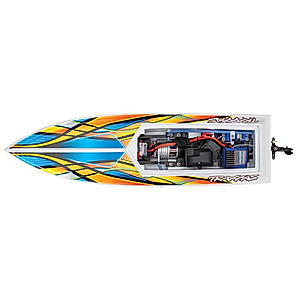 Traxxas 38104-1 Blast Fully Assembled Remote Control Electric Racing Boat with Radio System, NiMH Battery, Charger, and Waterproof Speed Control, Orange