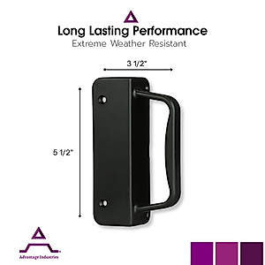 ADVANTAGE INDUSTRIES Nylon Gate Handle | Best Grip/Extra Knuckle Room | Left & Right Reversible | Sturdy Design w/Easy Alignment | Heavy Duty Outdoor Gate Pull | Aluminum & Vinyl/PVC 2 Pack - White