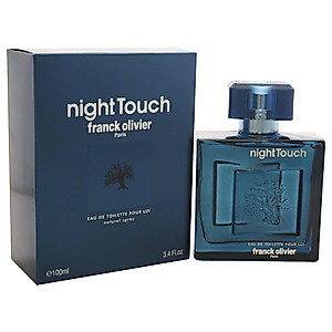 Franck Olivier Eau De Toilette Spray for Men, Night Touch, 3.4 Ounce