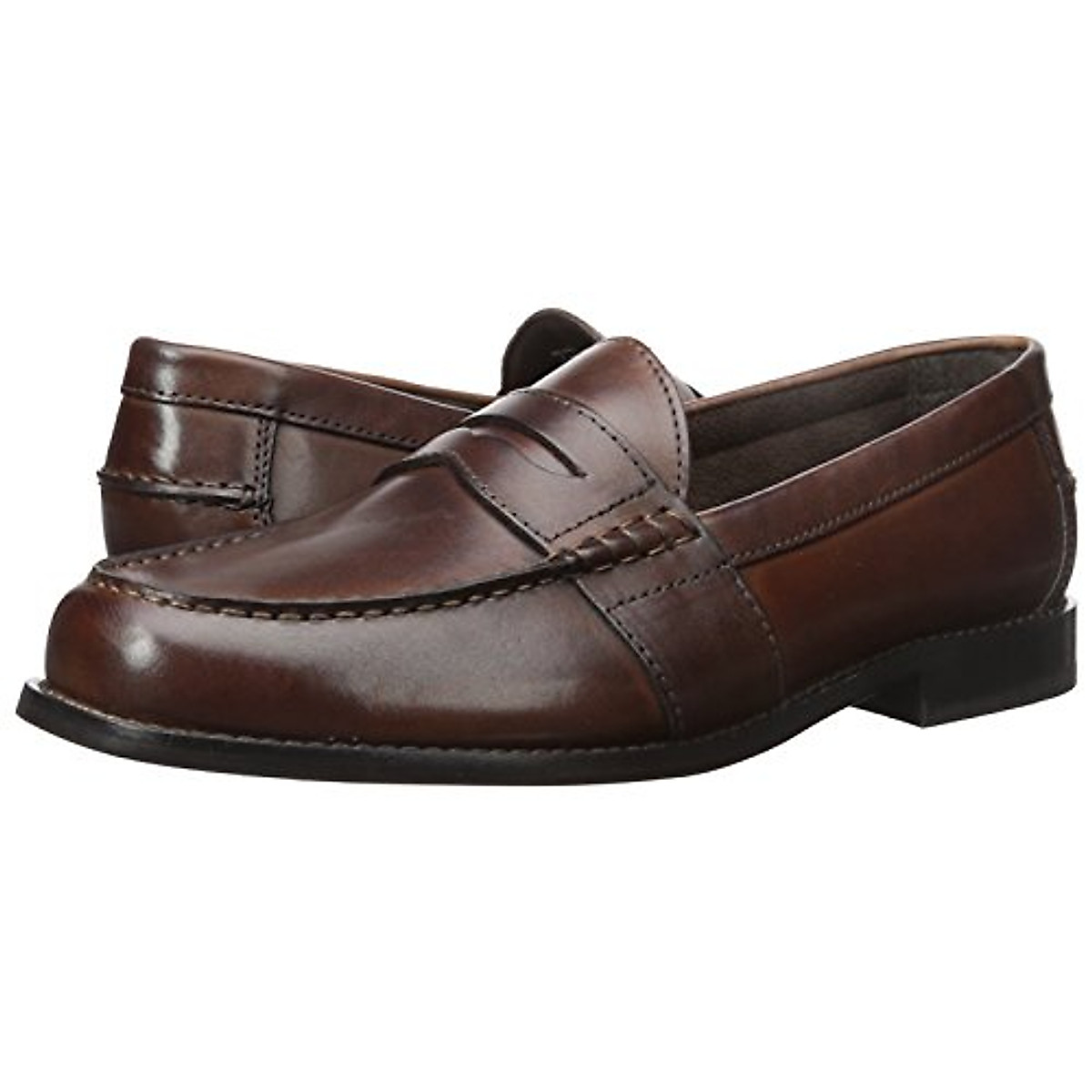 Nunn Bush Men's Noah Penny Loafer Dress Casual Slip On Shoe, Brown, 11 Wide
