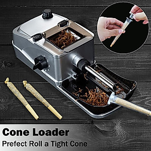 Laicengo Electric Cigarette Rolling Machine, Pre Roll Machine, Cones Rolling Machine, Automatic Tobaco Roller Maker, 3 in 1 for King/Regular Size Cigarettes 6.5 mm & 8 mm Tube and Pre Roll Cones