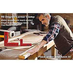 Relitec R 90 Degree Corner Clamp Clamping Squares Woodworking Tools Positioning Squares Right Angle Clamp Wood Clamps for Gluing Cabinets Picture Frames or Drawers Set of 8（3" 4"）