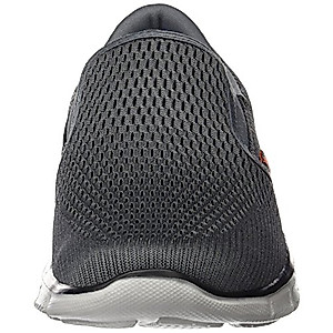 Skechers Men's Equalizer Double Play Slip-On Loafer,Charcoal/Orange,11 M US