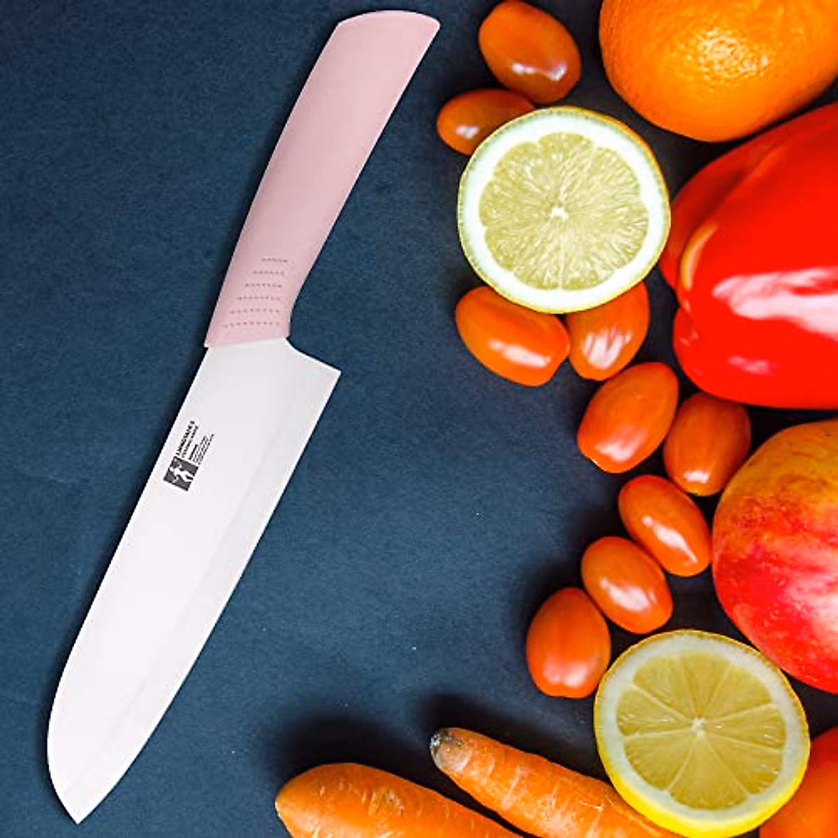 LIANGTAI Ceramic Knife 7 Inch Chef's Knife (Light Pink Handle)